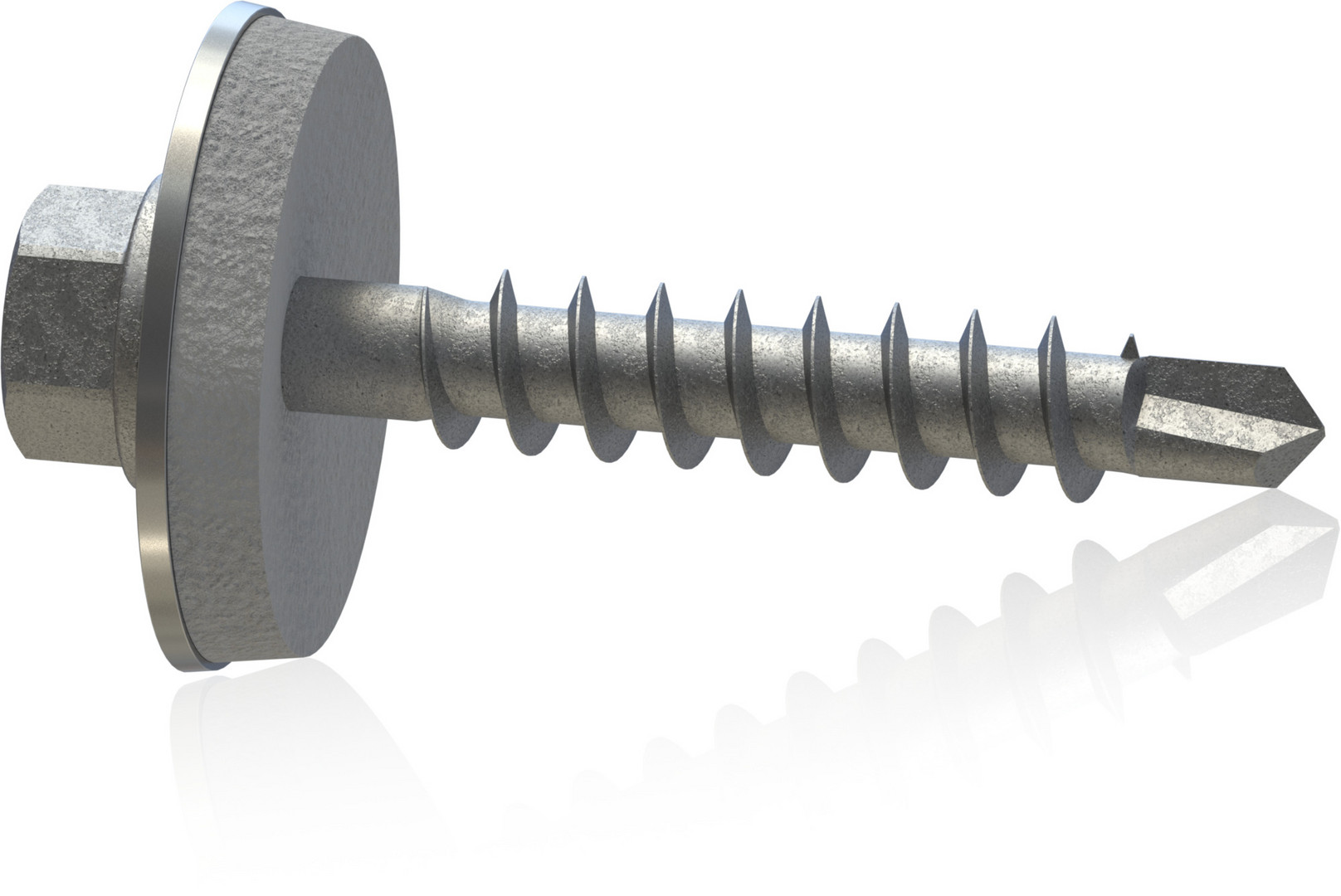 RP-r Bohrschraube, Sechskantkopf mit angepresster Scheibe, 6,0 x 38 mm ...
