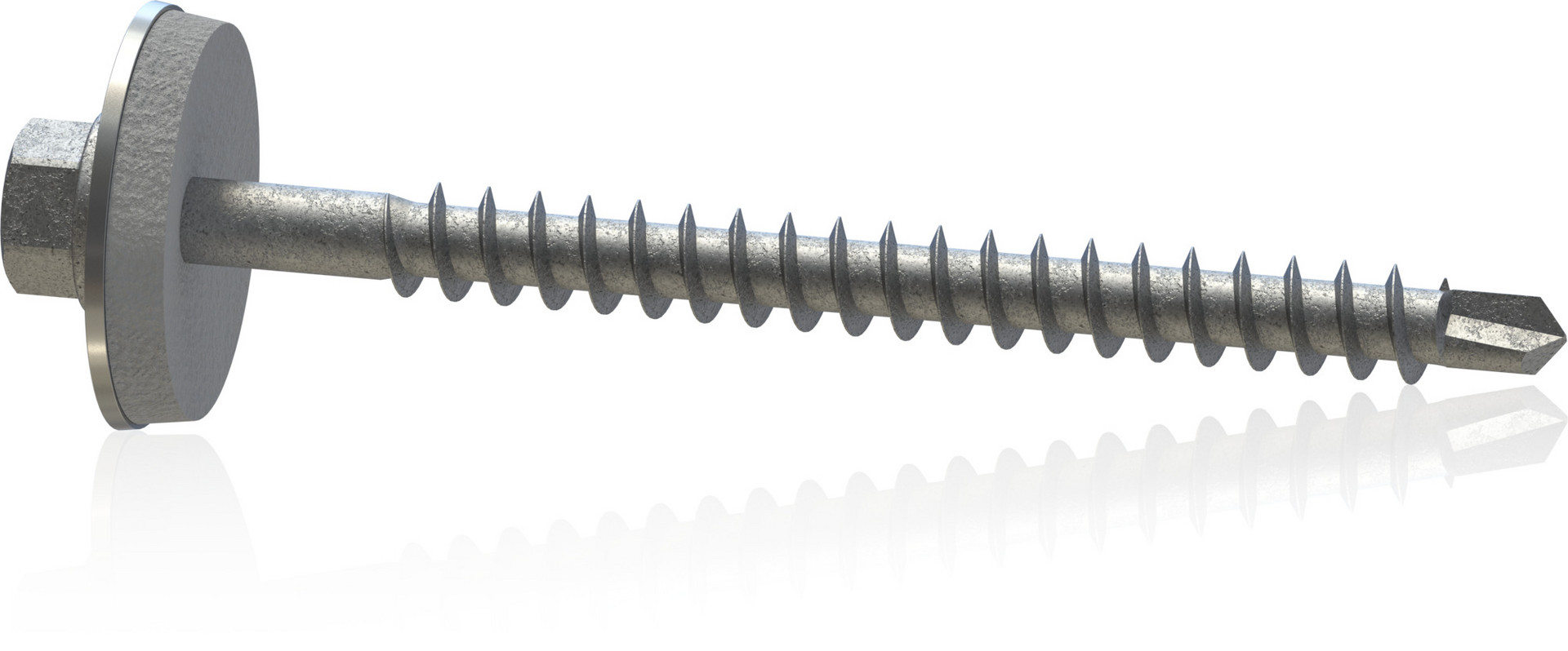 RP-r Bohrschraube, Sechskantkopf mit angepresster Scheibe, 6,0 x 50 mm, Teilgewinde (L1), SW 8 ...